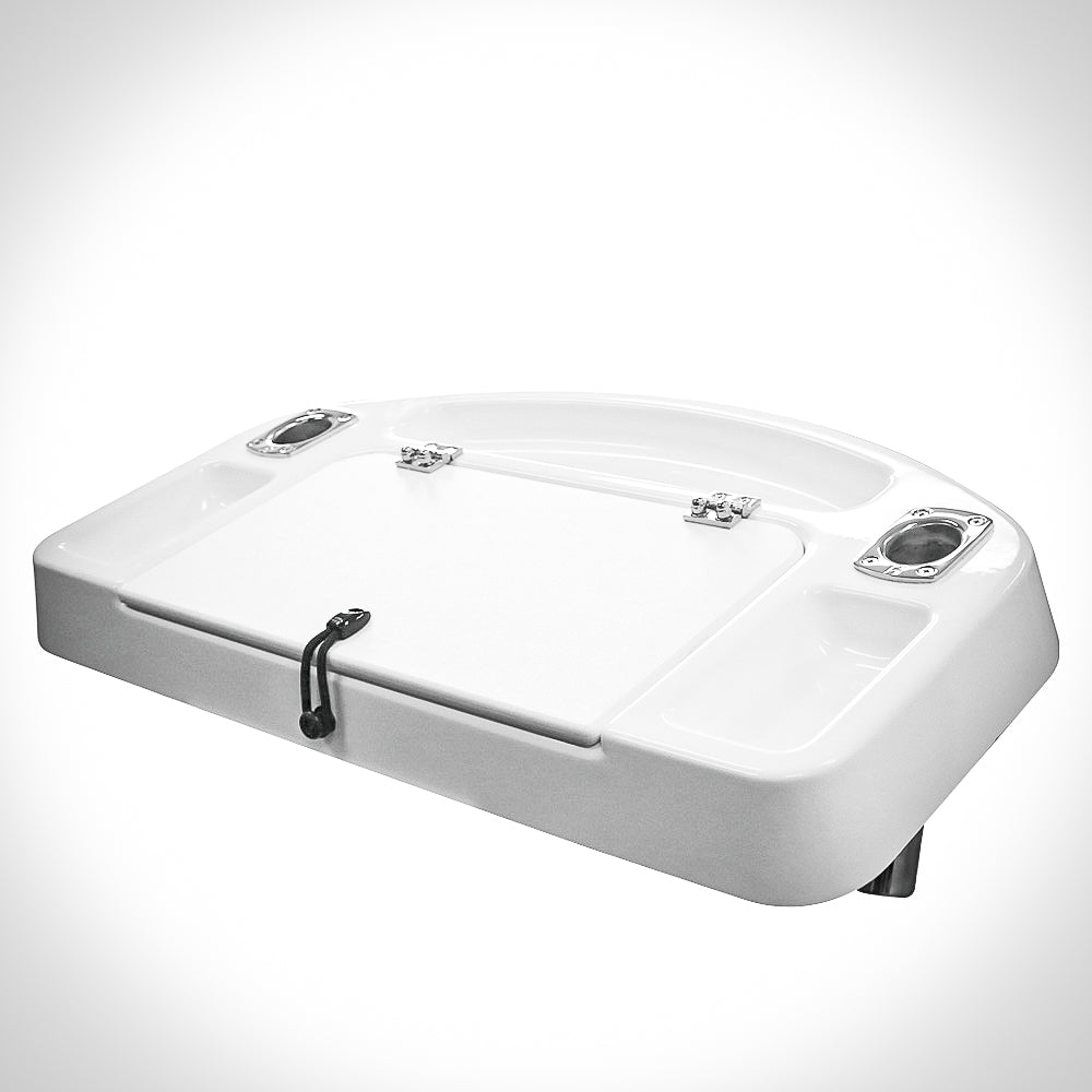 Compact Plus Fibreglass Bait Board with Rod Holders – The Marine Centre