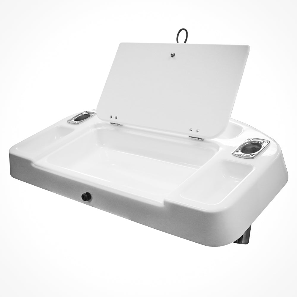 Compact Plus Fibreglass Bait Board with Rod Holders – The Marine Centre