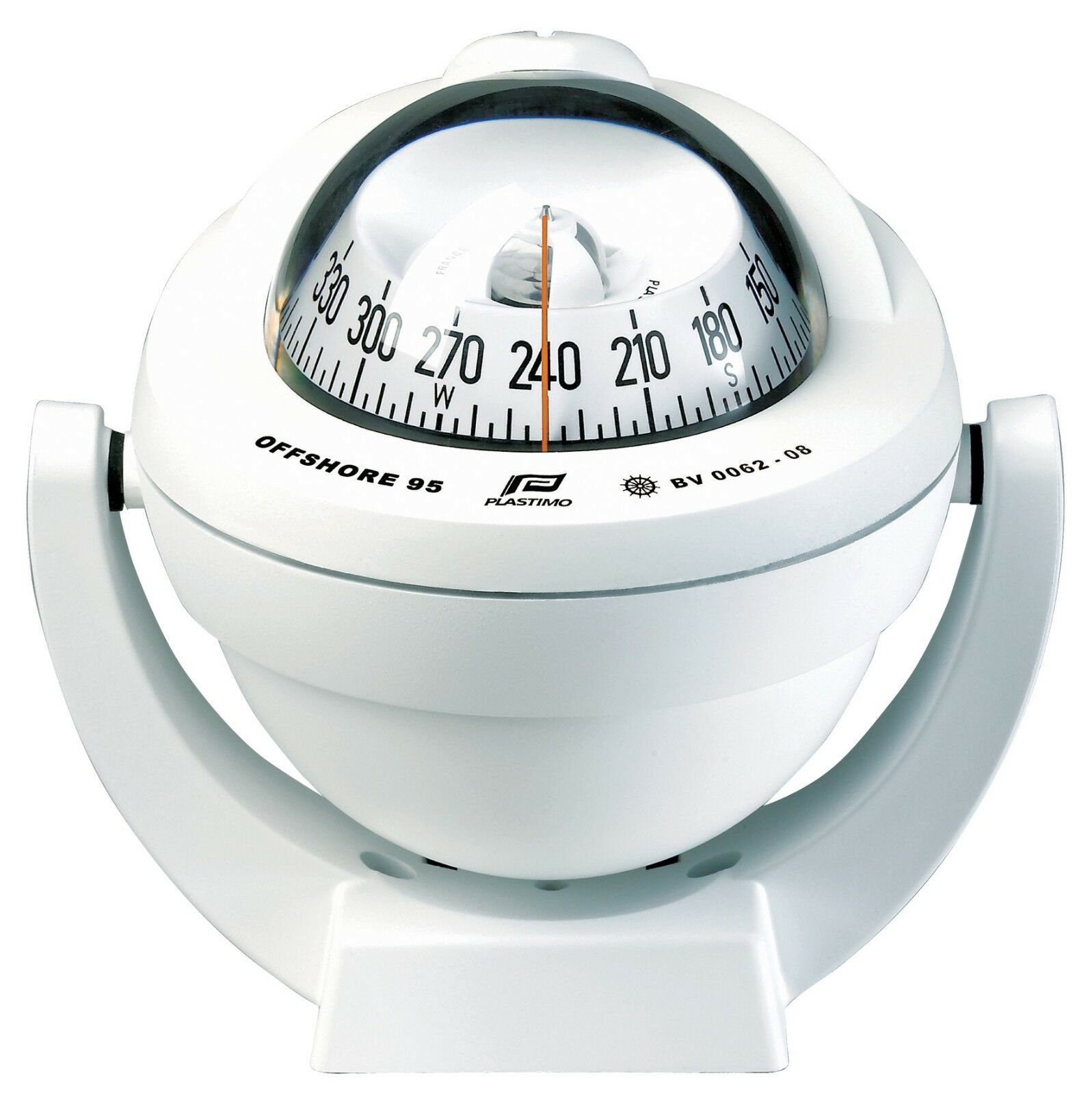 Boat Marine Compass Plastimo Offshore 95 Bracket White Conical LED Bac ...