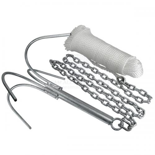 Heavy Duty Galvanised Reef Anchor Kit - 4 Prong - The Marine Centre