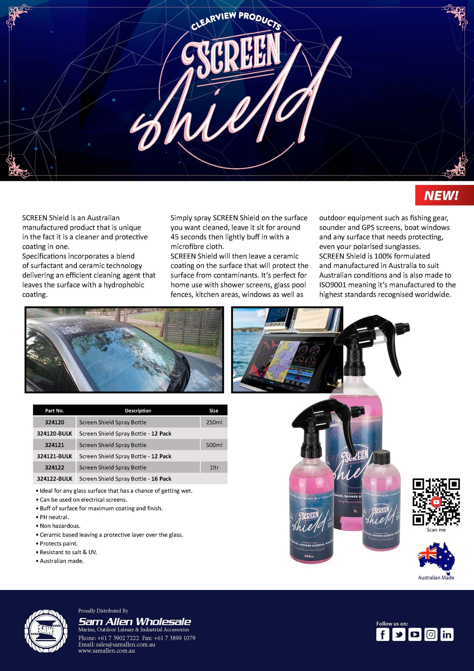 Clearview Screen Shield Ceramic Protective Spray – The Marine Centre