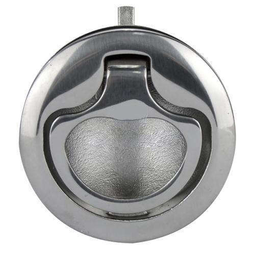 Stainless Steel Flush Round Catch - No Key Lock – The Marine Centre